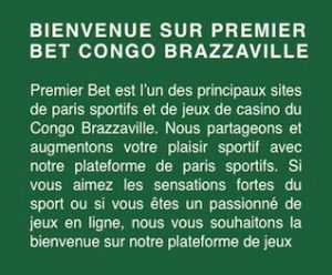 Premier Bet zone Congo Brazzaville : bookmaker de paris en ligne