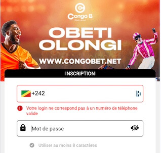 Congo Bet inscription - s'inscrire sur Congobet en ligne bookmaker